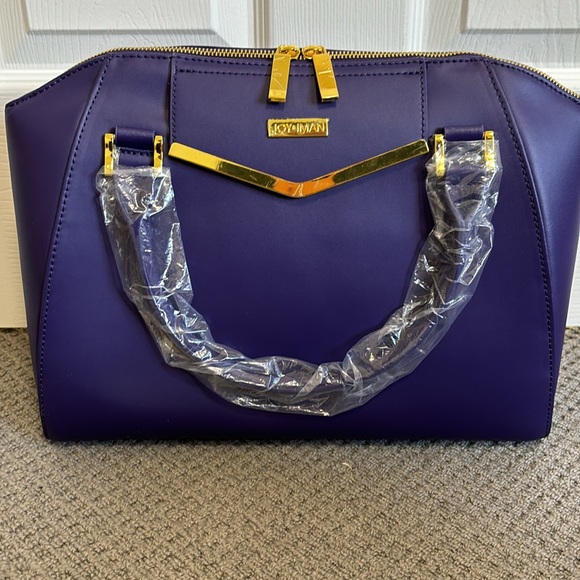 Joy & Iman | Bags | Joy Iman Deep Purple Bag With Clutch | Poshmark